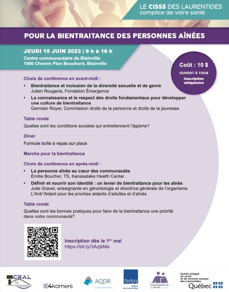 Pour la bientraitance des personnes agées – Horizon Rosemère